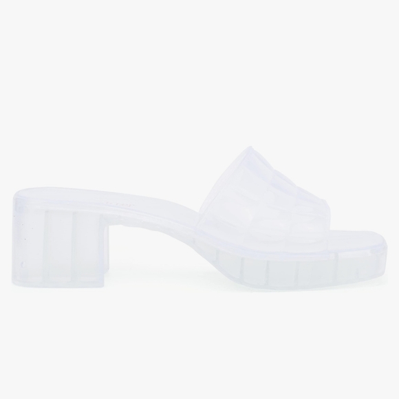 Olivia Miller | Shoes | Olivia Miller Pvc Clear Jelly Slide With 2in ...